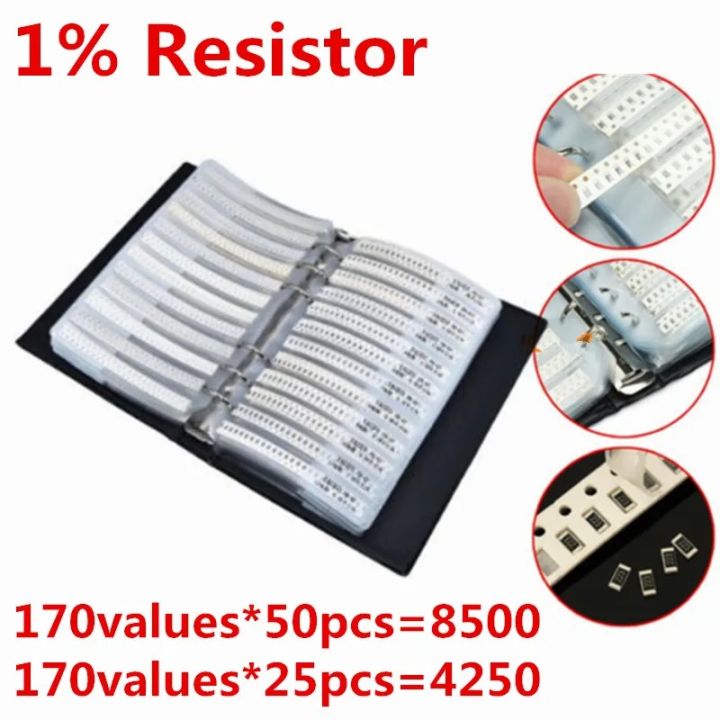 170values*50pcs/25pcs 8500pcs 4250pcs 0R~10M 0603 1% Resistor Sample ...