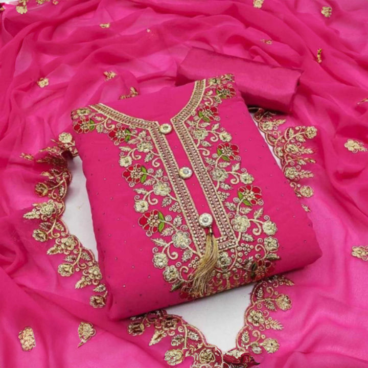 Unveil Charm with Pakija Unstitched Three Piece for Women - Elevate ...