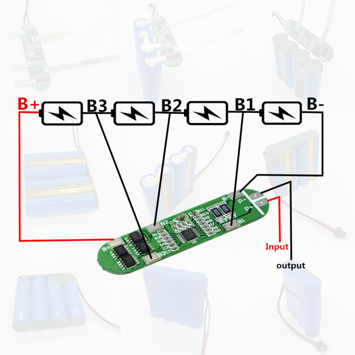 4S 6A 16v Li-ion Lithium Battery 18650 BMS PCM Battery Protection Board ...