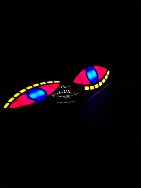 2 pcs x Eye Reflective Sticker Angry Eye Shape Car Bumper Door Safety ...