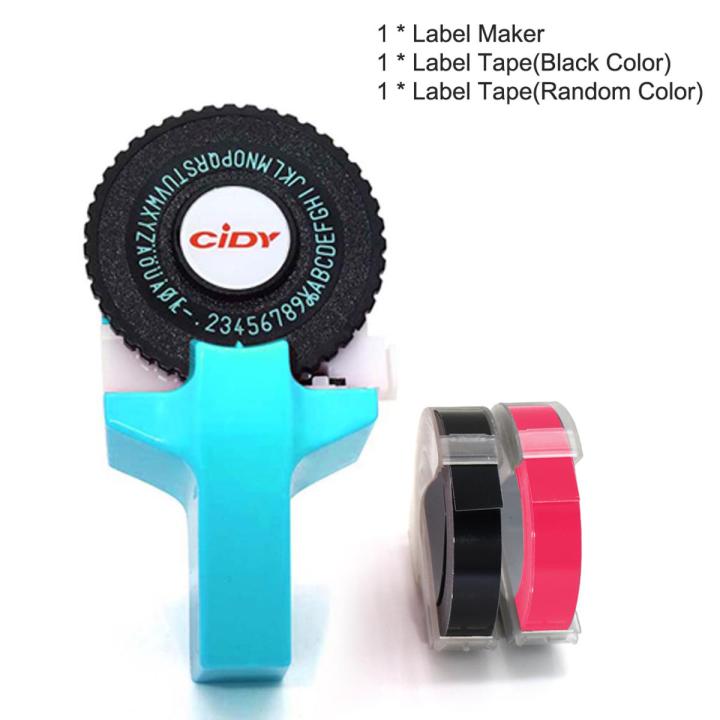 Mini Portable Manual Label Maker DIY 3D Embossing Label Writer Printer ...