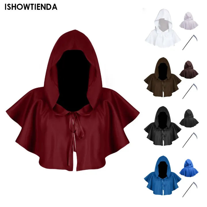 Unisex Halloween Death Cape Grim Reaper Hooded Cloak Christian Cosplay ...