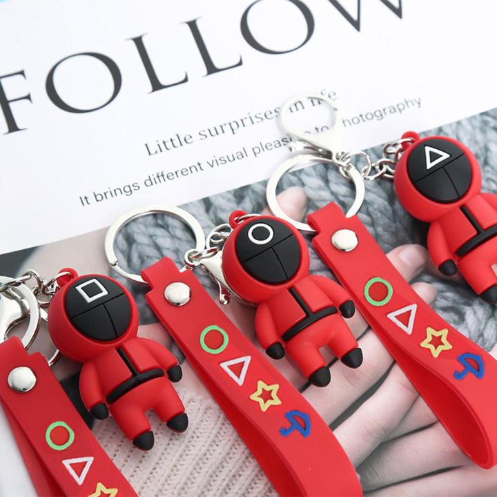 New products doll pendant 3D acrylic keychain accessories squid game ...