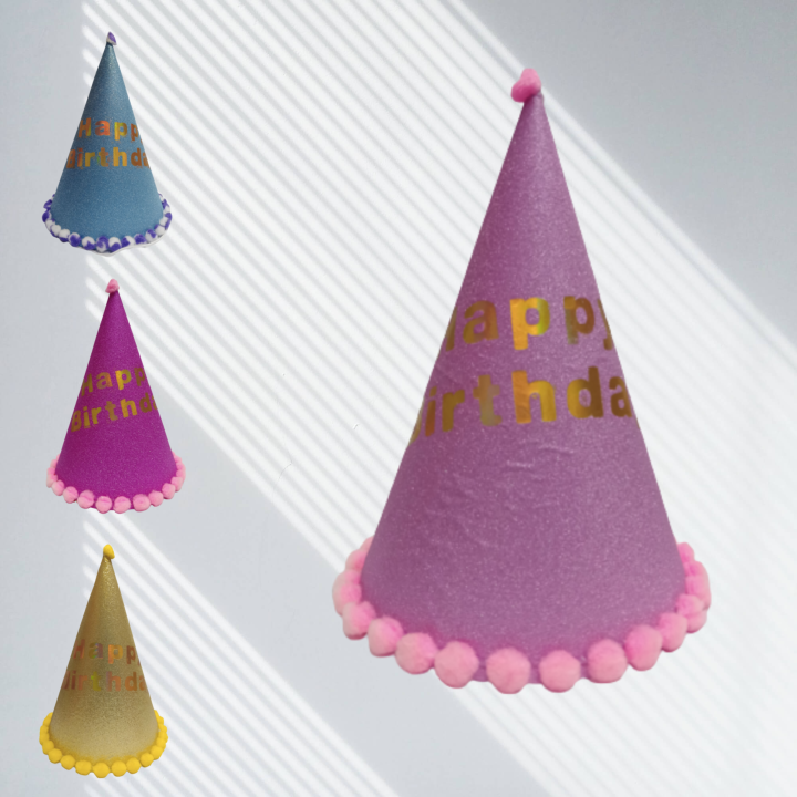 4 Pcs Birthday Cap || Party Hats for Kids Birthday | Birthday Caps ...