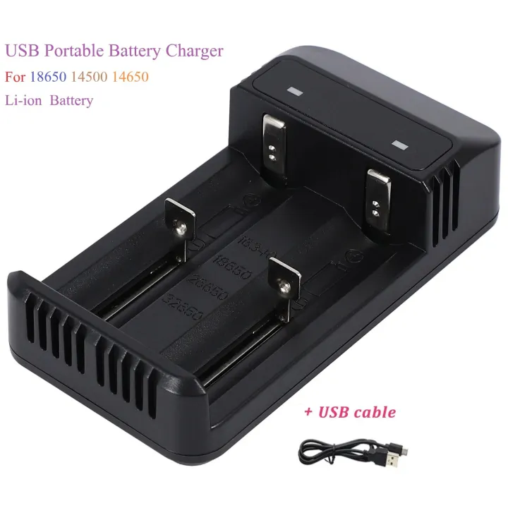 Universal 32650 26650 18650 16340 Lithium Rechargeable USB Portable ...