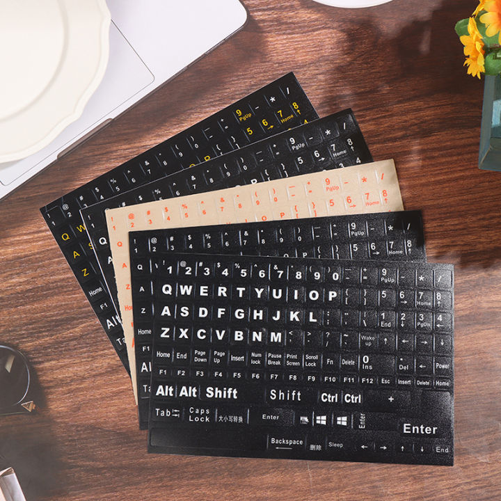 English 120 Keys Matte Standard Waterproof Keyboard Stickers Letter ...