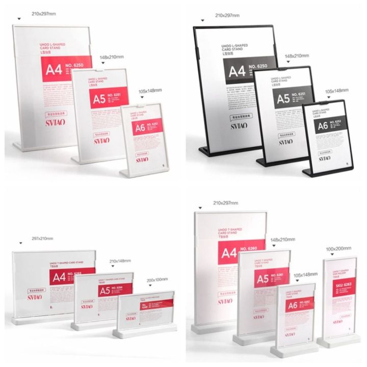 Ad Frames A4 a5 a6 Acrylic Sign Holders Anti Drop Plastic Vertical ...