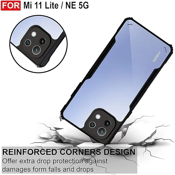Xiaomi Mi 11 lite Protective Black Border Crystal Clear Xundd Mobile ...