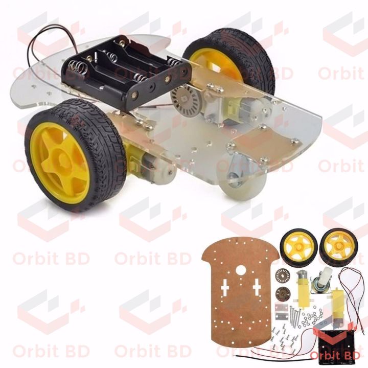 2Wd Smart Robot Car Chassis Kit 2Wd Multi-Functiona Car Single Layer ...