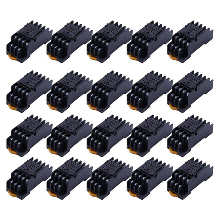 20X PYF14A DIN Rail Relay Socket Base 14 Pin for MY4NJ HH54P MY4 ...