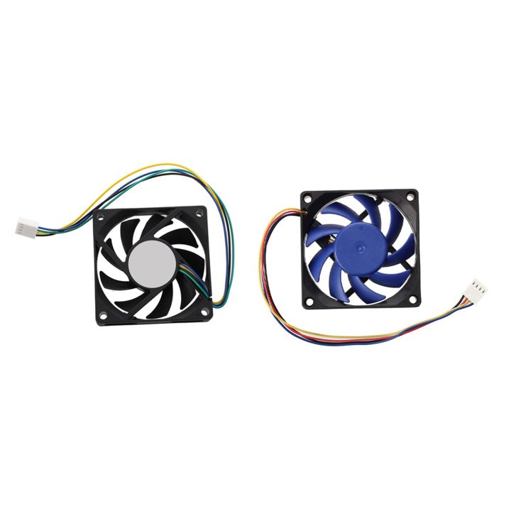 2 Pcs 70X70X15mm 12V 4 Pins PWM PC Computer Case CPU Cooler Cooling Fan ...