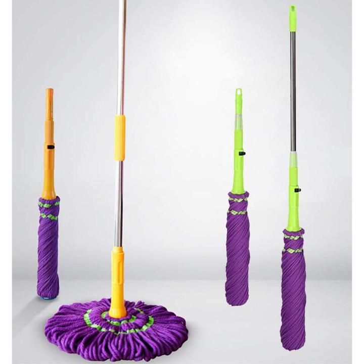 Rotating Twist Water Mops Floor Cleaner Telescopic Microfiber Mop Head ...