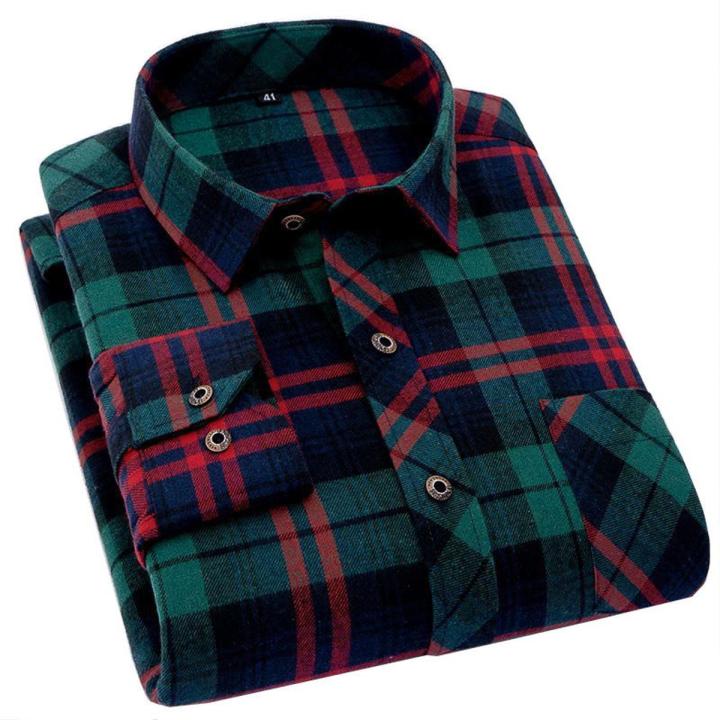 Cotton Long Sleeve Casual Check Shirt For Men | Daraz.com.bd