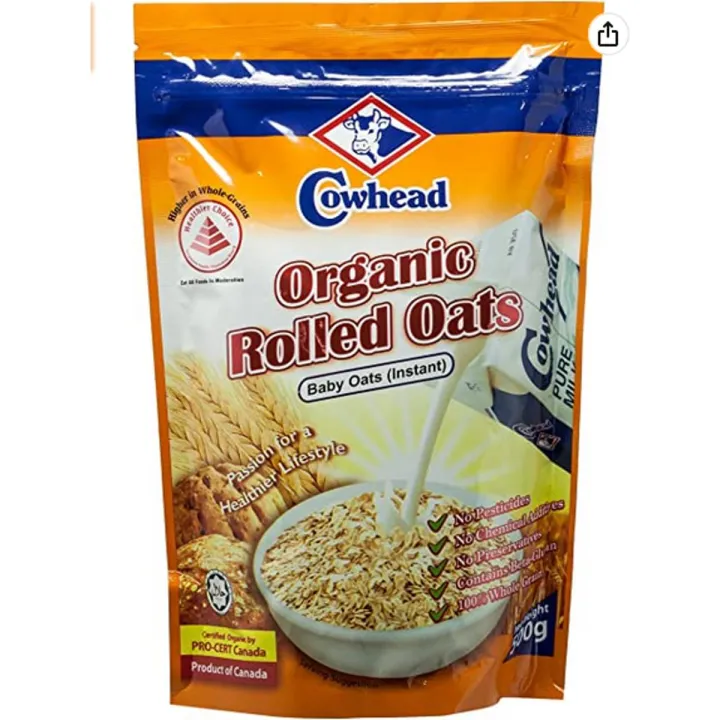 Cowhead Organic Rolled Oats Baby, 500g | Daraz.com.bd