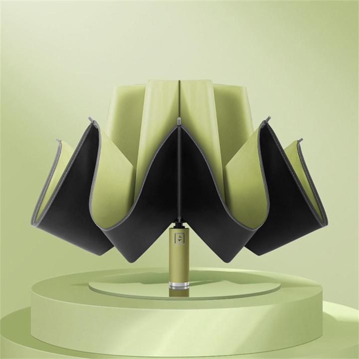 Outdoor Mini Umbrella 10 Ribs 3-fold Portable Automatic Folding Rain ...