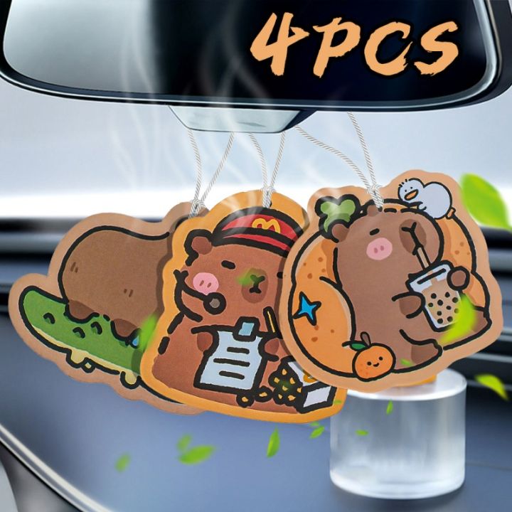Capybara Aromatherapy Tablets Car Pendant Automotive Rearview Mirror ...