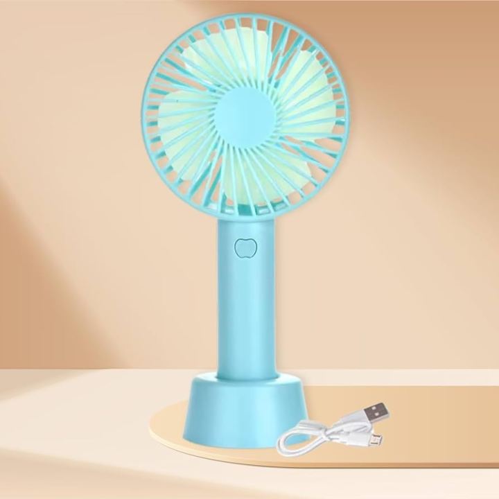 Rechargeable Mini Portable Hand Fan, Table Fan Personal Small Desk Fan ...
