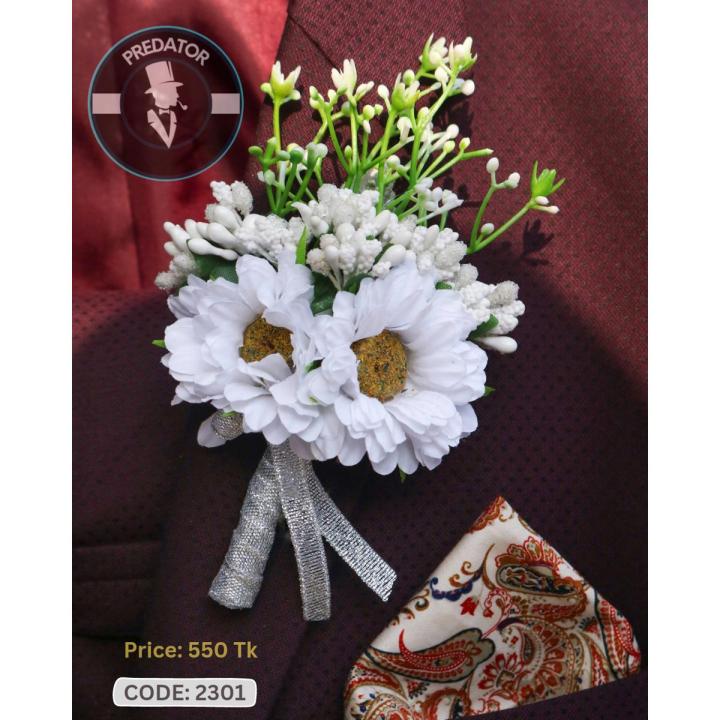 Floral Lapel Pin /Corsage/ Boutonniere for men/ flower Brooch | Daraz ...