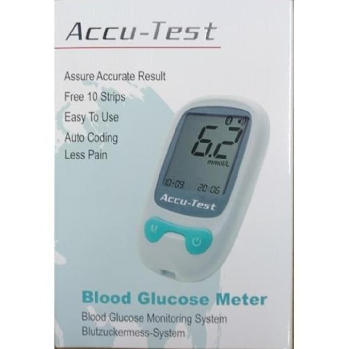 ACCU-Test Blood Glucose Monitor with 10 strip | Daraz.com.bd