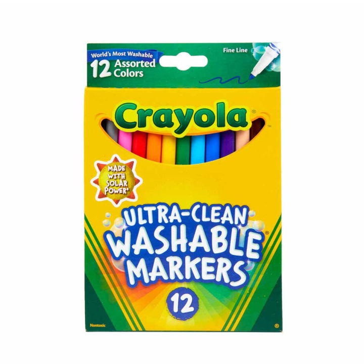 Crayola 12 Colors Fine Line Ultra Clean Washable Marker | Daraz.com.bd