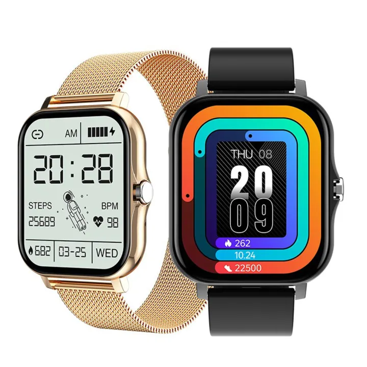 GT20 Smart Watch Men Women 1.69 Inch Stopwatch Heart Rate Full Touch ...
