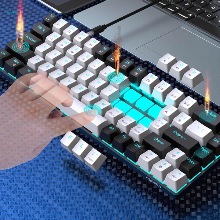 Mechanical Keyboard/ Gaming Keyboard/ Blue Backlit USB Wired Hot ...