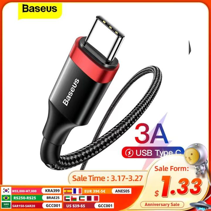 Baseus USB Type C Cable Fast Charging Charger USBC TypeC Wire Cord For ...