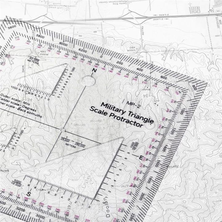 5 Inch Map Protractor Utm/Mgrs Coordinate Scale Map Perfectly Cut Land ...