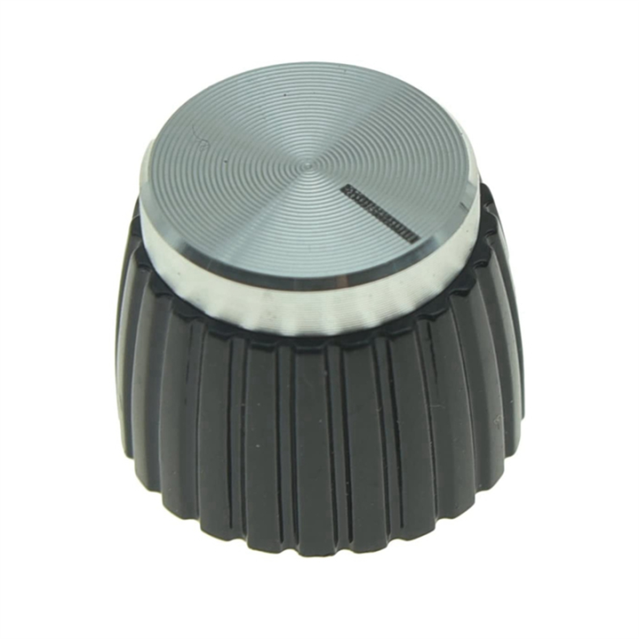60Pcs Guitar AMP Amplifier Push on Fit Knobs Aluminum Cap Top Fits 6mm ...