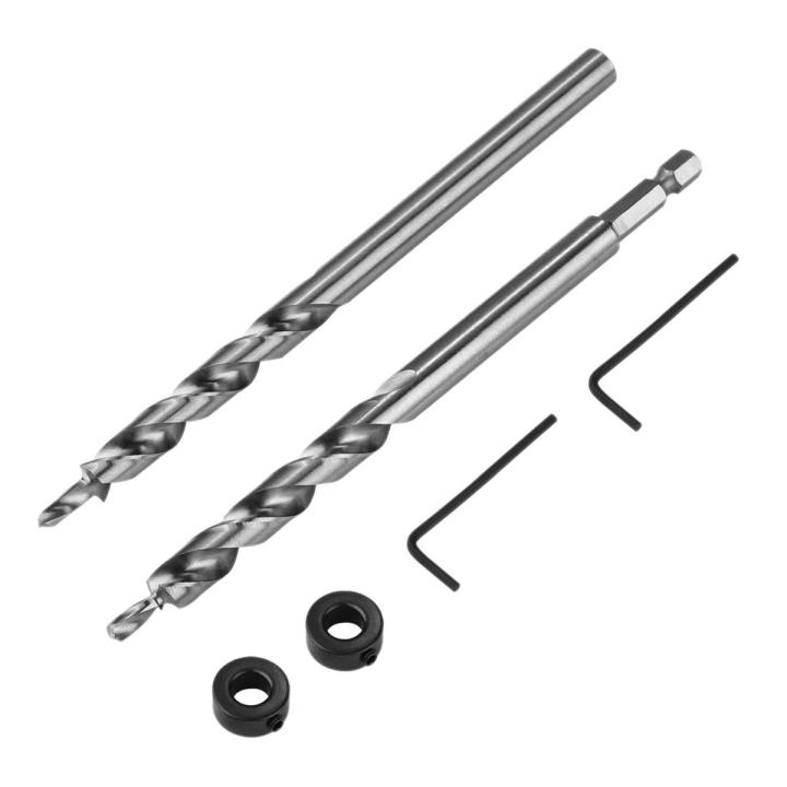 Durable 3/8 Inch Pocket Hole Drill Bit with Depth Stop Collar 1/4 Hex ...