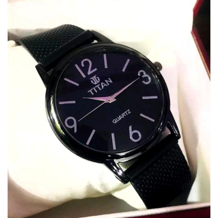 Black Analog Watch Rubber Belte Round Dial Watch For Men | Daraz.com.bd