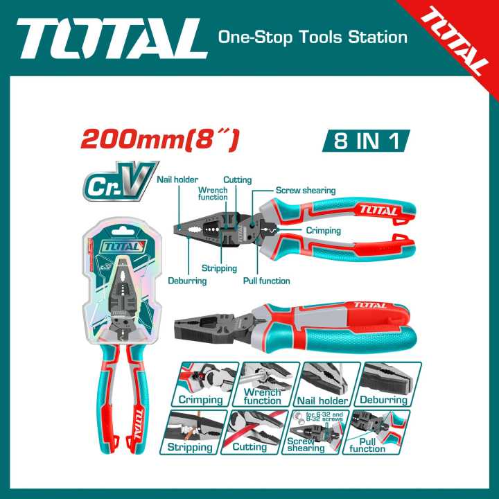 TOTAL 8-in-1 Multi-function combination pliers THTMF186 | Daraz.com.bd
