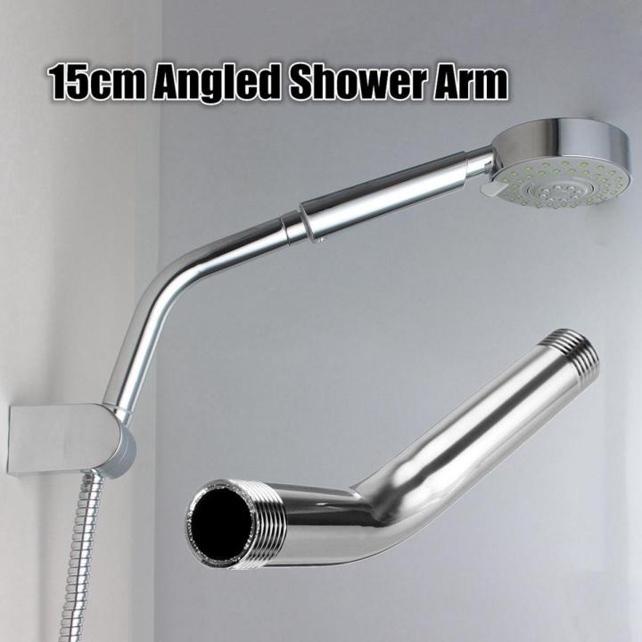 G1/2 inch 15cm Shower Head Extension Angled Shower Arm Extra Pipe ...