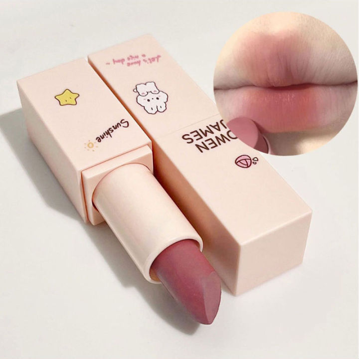 Dusty Pink Velvet Lipstick Milk Silky Texture Lip Rouge Lasting ...
