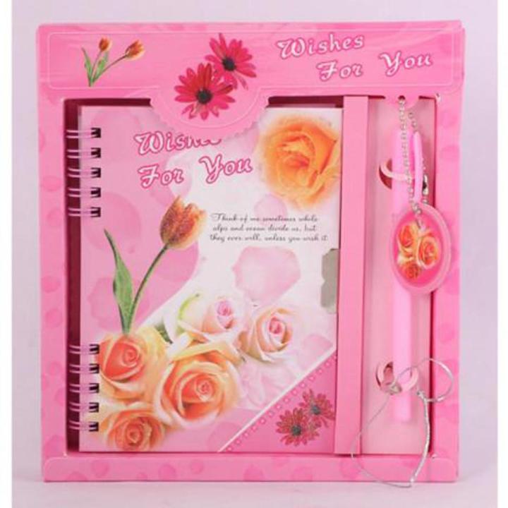 Valentain Lock Diary With Pen Gift Set - Notebook | Daraz.com.bd