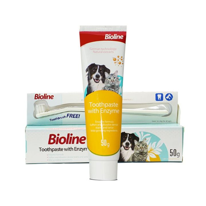 Bioline Toothpaste With Enzymes for Cats and Dogs 50gm | Daraz.com.bd