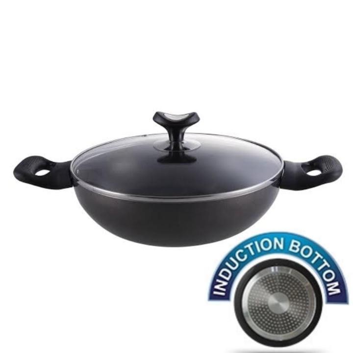 @lhd Topper Nonstick Glamour Deep Fry Pan 24cm(With Glass Lid Free ...