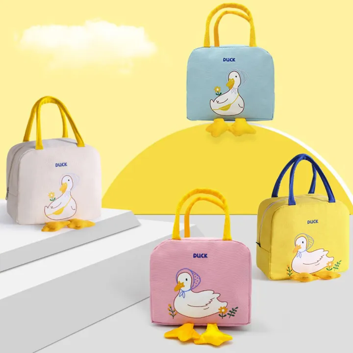 New Lunch Box Bag Student Lunch Bag Small Yellow Duck Aluminum Foil ...