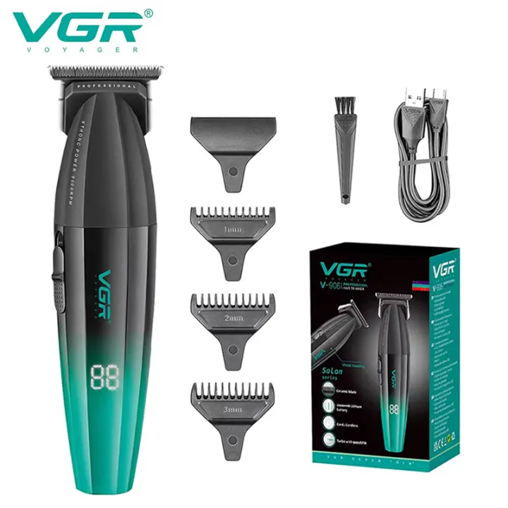 VGR Men's Professional Electric Hair Clipper Rechargeable Hair Clipper with 9000RPM Motor for ...