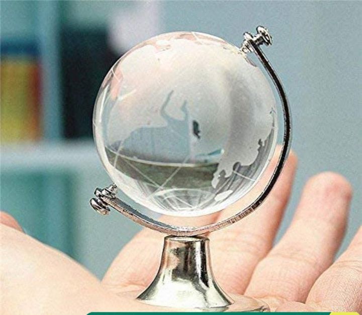 Round Earth Globe Glass Sphere Ball Crystal World Map Crafts Art Birthday Gifts Events Souvenir ...