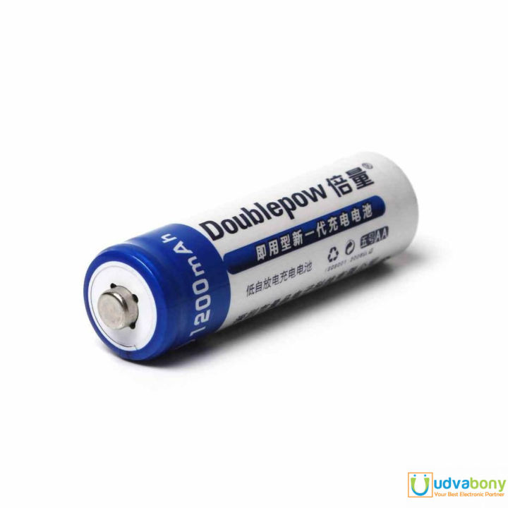 Doublepow Rechargeable AA 1200mAh NiMH Pencil Battery with 1200 Cycle ...
