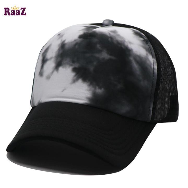 Black White Mix Front Foam Net Curved Visor Cap | Daraz.com.bd