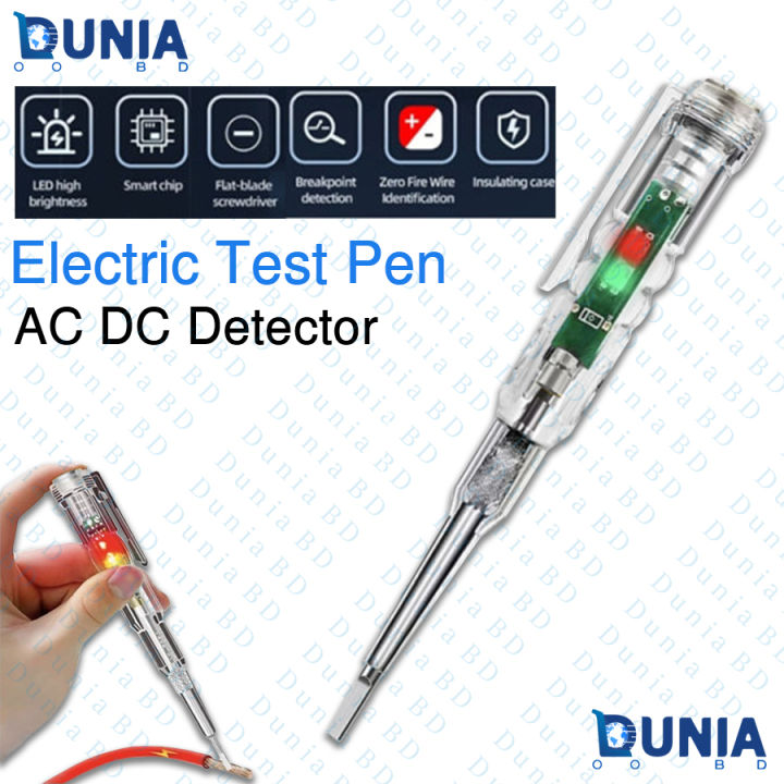 Multi-Function LED Electrical Test Pen DC5-250V AC with Screwdriver for ...