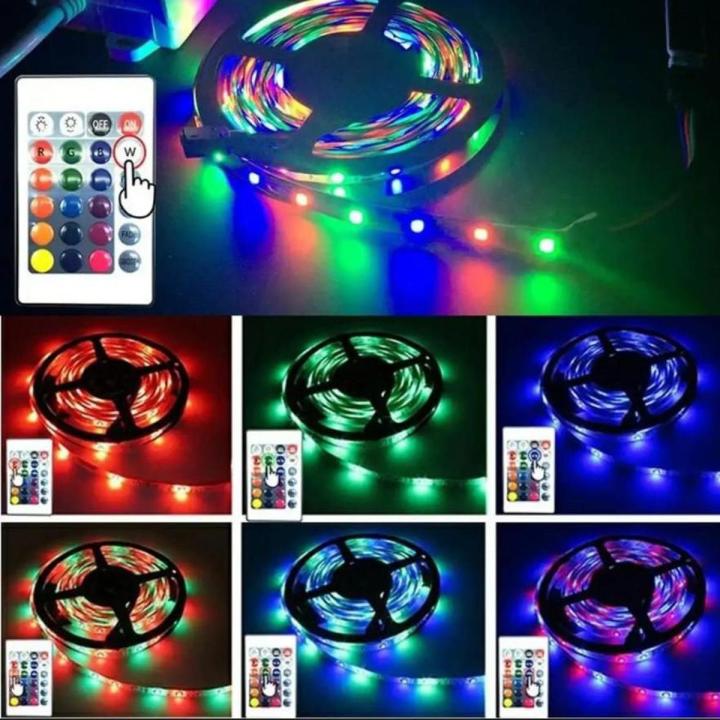 16 Feet Rgb Remote Control Led Strip Light - Rgb Light | Daraz.com.bd
