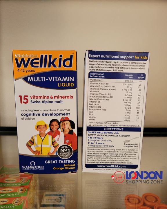 Vitabiotics Wellkid MultiVitamin Liquid 150ml UK | Daraz.com.bd