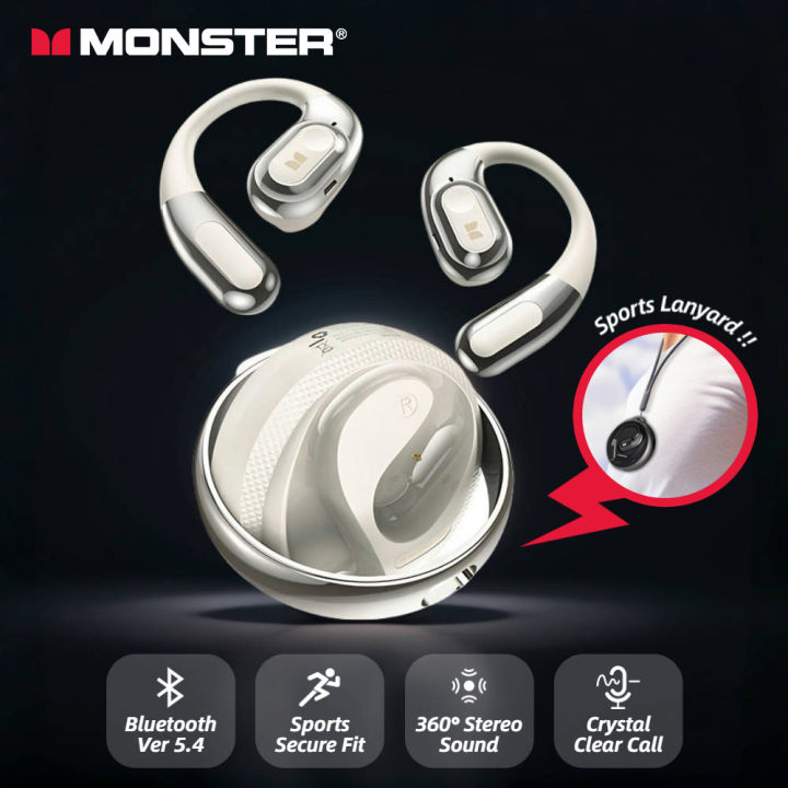 Monster AC330 OWS Bluetooth 5.4 Headphone ENC Call Noise Cancelling ...