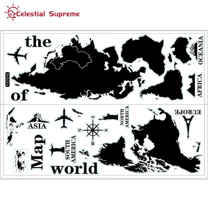 World Map Sticker Ornamental Background Props Wall Poster | Daraz.com.bd