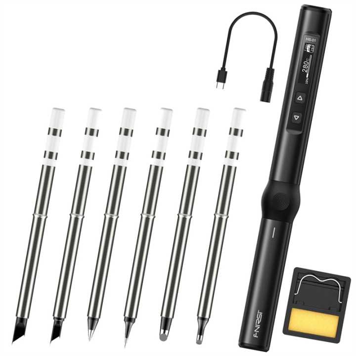 -01 Smart Electric Soldering Iron+6Xsoldering Heads PD 65W Adjustable ...