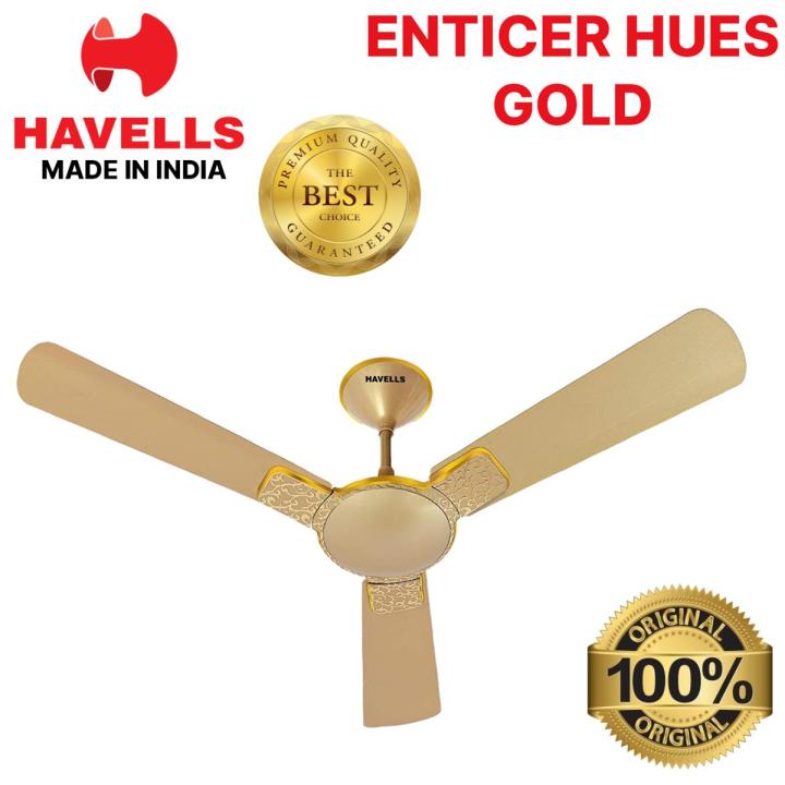 HAVELLS Enticer Hues 1400MM / 56" Ceiling Fan (Decorative, Dust ...