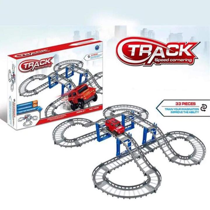 Track Electric racing Car flexible replacement track set/ Building ...